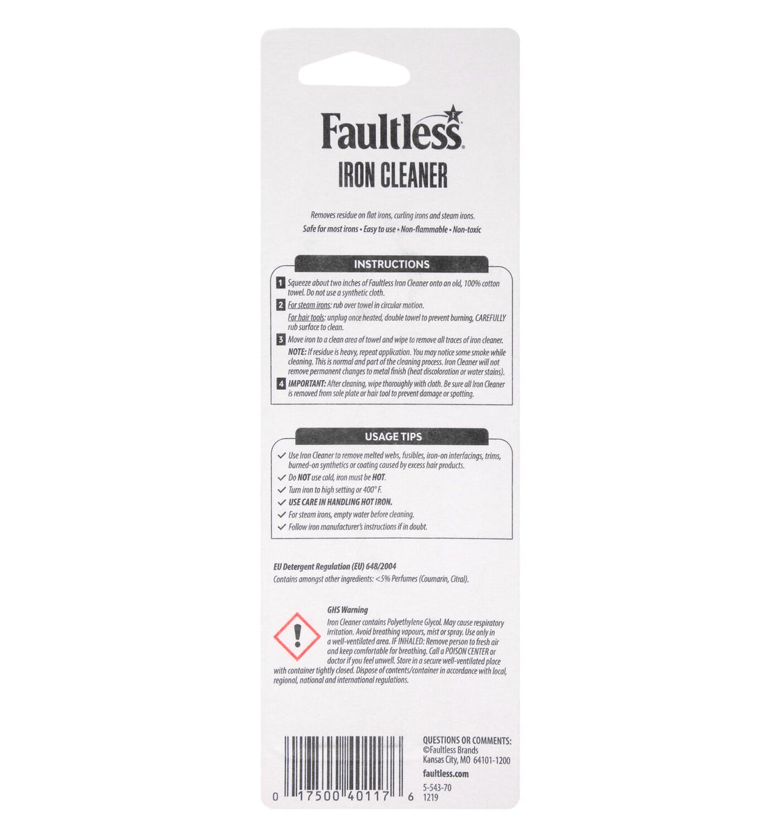 Faultless Iron Cleaner – Faultless Brands